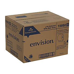 Envision 1988001 Bathroom Tissue, 550 Sheets/roll, 80 Rolls/Carton