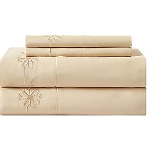 Stratford Park 13 Piece Gold Comforter Set, Cozy & Warm, King Size, Girls Bedding, All Season Bedding Set, Unique Pattern, Matching Decorative Pillows, Pillow Sham