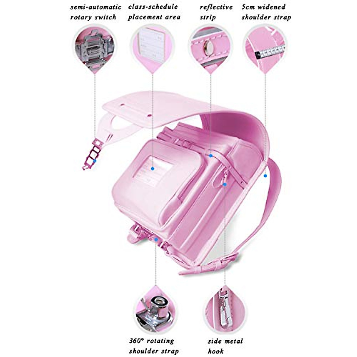 ransel randoseru girls and boys backpack japanese blue school bags Senior PU leather