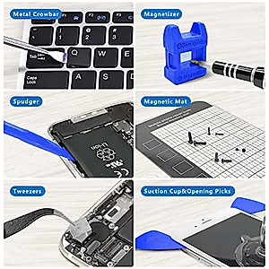 Precision Screwdriver Set, Unamela 139 in 1 Computer Repair Tool Kit, Magnetic Screwdriver Kit with 120 Bits Compatible for PC Building, Laptop, MacBook, Tablet, iPhone, PS4, Xbox, Game Console