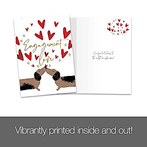 Tree-Free Greetings Bridal Shower Engagement Greeting Card Eco Friendly Made in USA 100% Recycled Paper 5"x7" Puppy Love (GO65220)