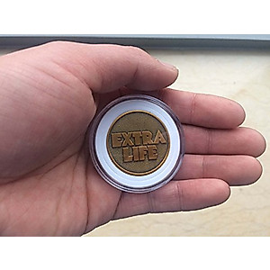 Extra Life Coin Quarter - Ready Player One Extra Life Props Replica - Bronze