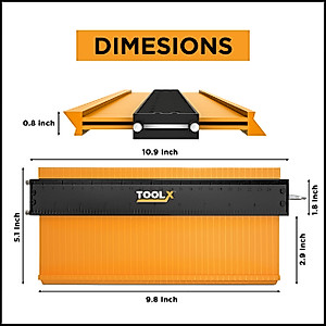 TOOLX Super Gauge Shape and Outline Tool (10 Inch Lock)- Contour Gauge Tool | Christmas Gifts for Men 2023, Mens Gifts, Birthday Gifts for Men, Gifts for Boyfriend | Stocking Stuffers for Adults