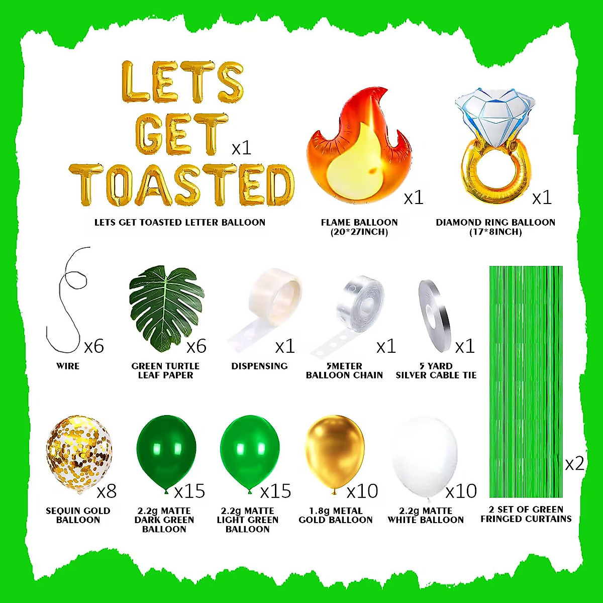 Lets Get Toasted Bachelorette Decor - Camp Bachelorette Party Decorations, Mountain Bachelorette Party, Camping Theme Balloons Banner Curtains Party Supplies for Bridal Shower Engagement Wedding
