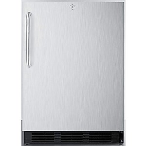 Summit Appliance SPR7BOSST Commercial Outdoor Beverage Center for Built-in or Freestanding Use with Auto Defrost, Adjustable Thermostat, Lock, Towel Bar Handle and Complete Stainless Steel Exterior