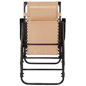 VBSQ Folding Rocking Chair Porch Gravity Patio Furniture W/Canopy Beige Chair Rocking Chair Rocker Chair Rocker Camp Chair Rocker Recliner Rocking Camp Chair Rocking Chairs Outdoor rocki