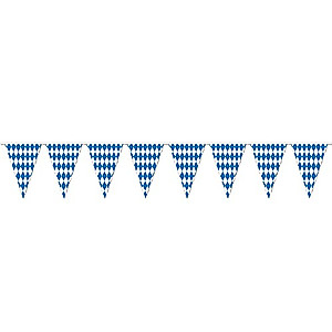 Beistle Plastic Oktoberfest Bavarian Pennant Banner For German Theme Party Supplies