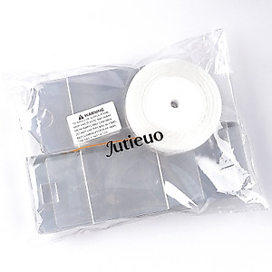 Jutieuo 45 Pack 3x3x3 Inches Clear Favor Boxes with Ribbons, Transparent Cube Treat Boxes for Candy Cupcake Goodie Gift, Individual Hot Cocoa Bomb Packaging Box