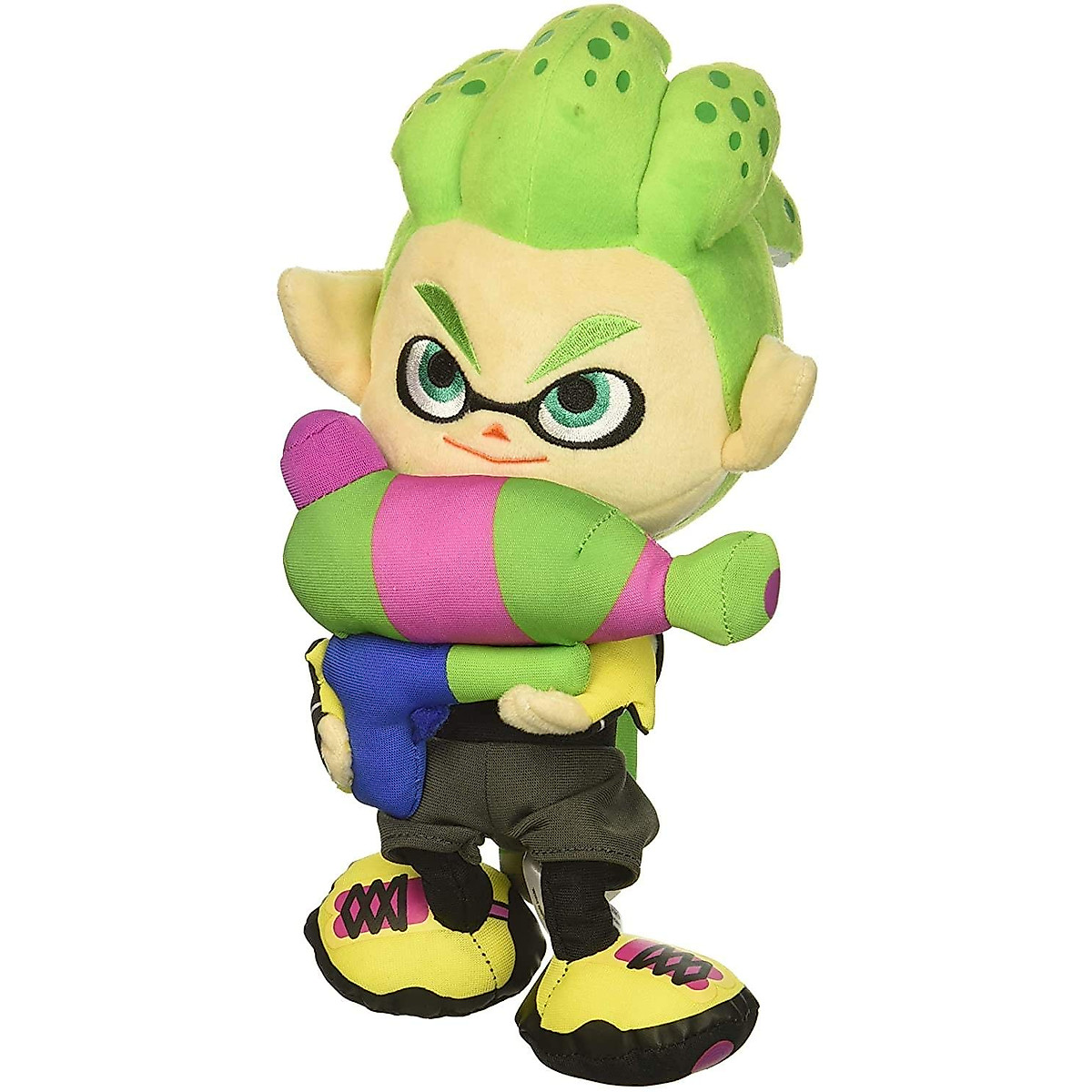 Little Buddy Splatoon 2 Series Inkling Boy Neon Green Plush, 10", Multi-Colored