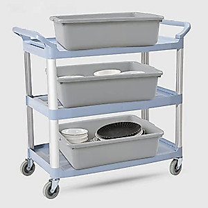 Utiao 13 L Commercial Bus Tub Box, 3-Pack Dishpan Basin Tub, Grey