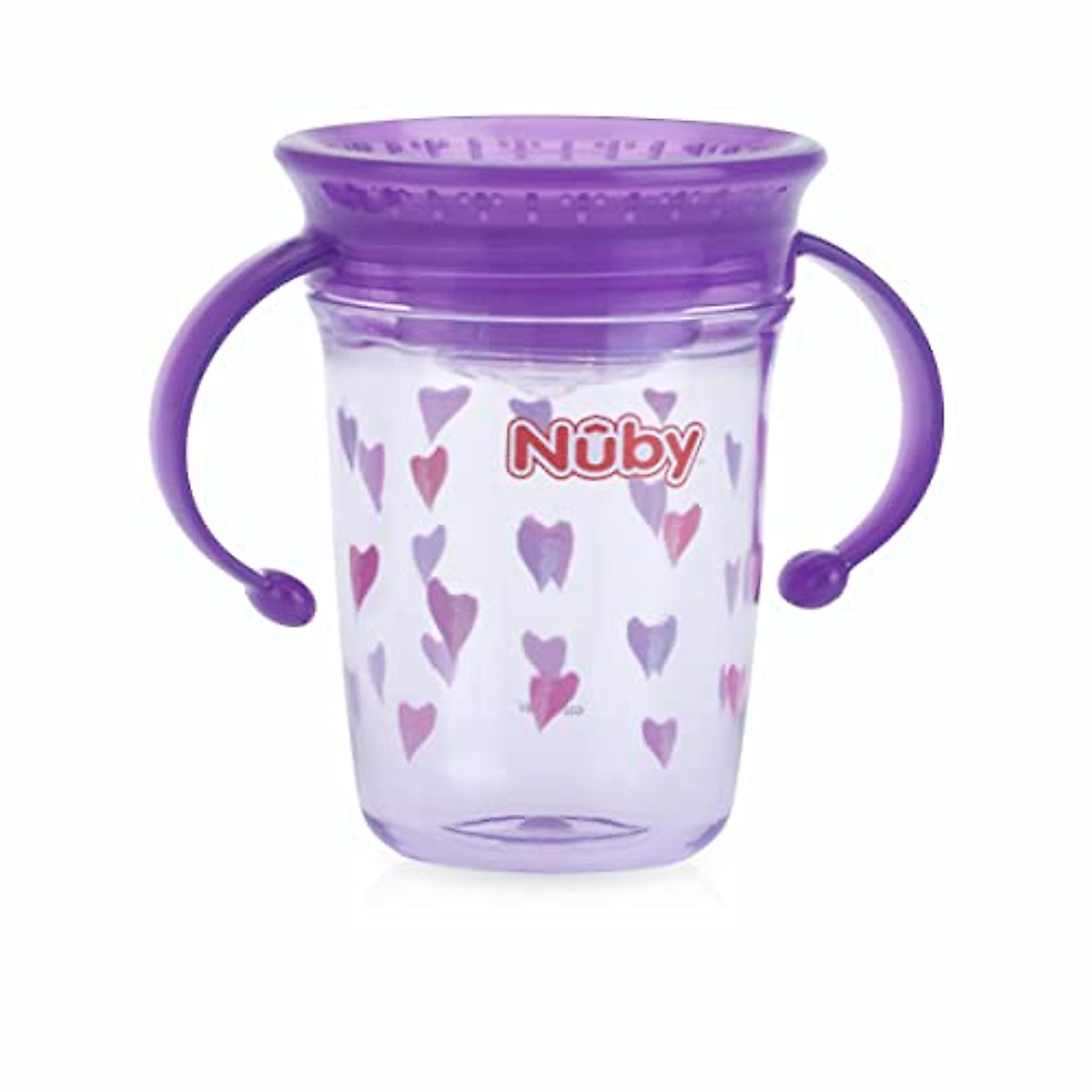 Nuby Tritan No Spill 2 Handle 360 Degree Printed Wonder Cup, Prints May Vary, 1pk