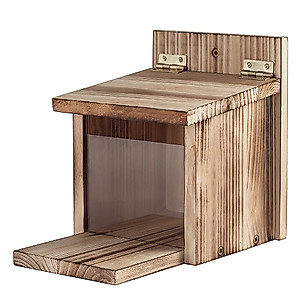 Freezing point Wooden Squirrel Feeder Picnic Table Food Feeder for Outside House Backyard Funny Gifts