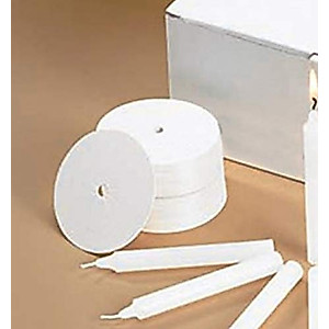 Candlelight Service Kit with Wax Candles and Drip Protectors, Box of 120