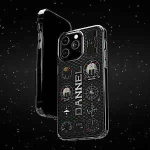 TWENTI Personalized Pilot Gauges Aviation Phone Case Airplane Gifts Plane for Aviator Pilots Compatible with iPhone 14 13 12 11 Plus Mini Pro Max