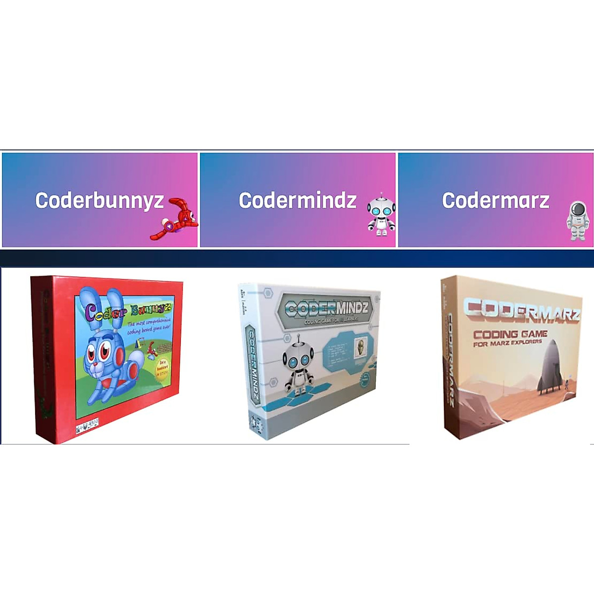 Coder Bunnyz - The Most Comprehensive STEM Coding Board Game Ever! Learn All The Concepts You Ever Need in Computer Programming in a Fun Adventure. Featured at TIME, NBC, Sony, Google, Maker Faires!