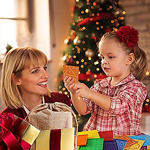 Double-Sided Geoboard - Mathematical Manipulative Material Geo Board, Graphical Educational Toy for Geometry and Creativity- 5 x 5 Grid/12 Pin Circular Array, 15 Cards with 30 Design, and Rubber Bands