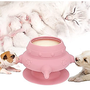 Puppy Feeder Milk Bowl,Puppy Milk Feeder,Puppy Nursing Station, Puppy Feeder for Multiple Puppies, 240ml Doggie Bubble Feeder Puppy Bottles