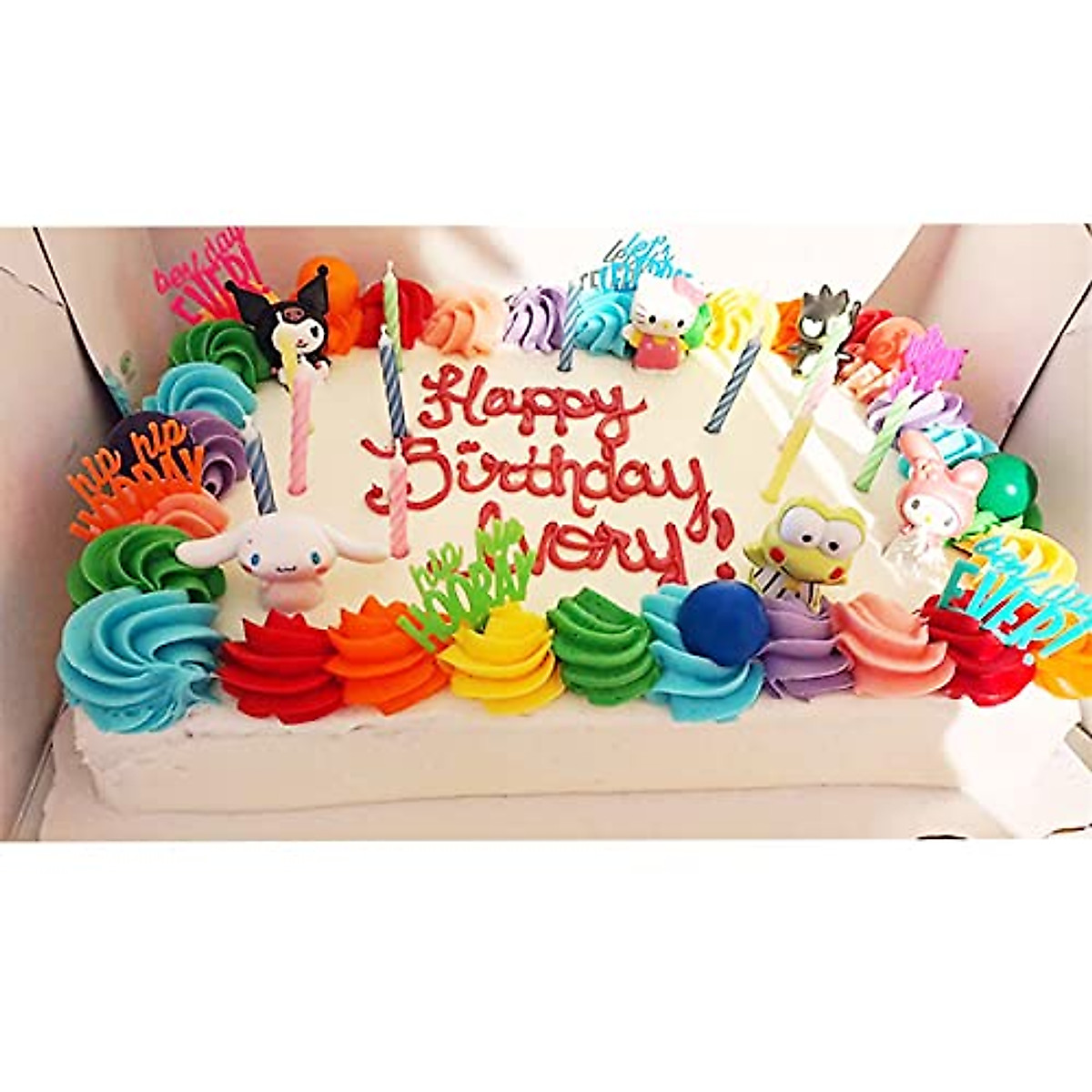 BOBOCOOM 6 Pcs Cute Cartoon Animal Figures Set, Cake Toppers, Christmas, Birthday Presents, Party Supplies