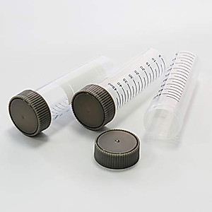 ULAB Scientific Autoclavable 50ml Conical Centrifuge Tubes Sterilized with PP Racks, Falcon Tubes, Vol.50ml 30x115mm, Blue Printed Graduated Marks, Assembled Leak-Proof Screw Cap, Pack of 25, UCT1002