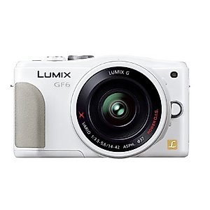Panasonic Lumix digital SLR camera kit lens Lumix GF6 electric standard zoom lens attached white DMC-GF6X-W