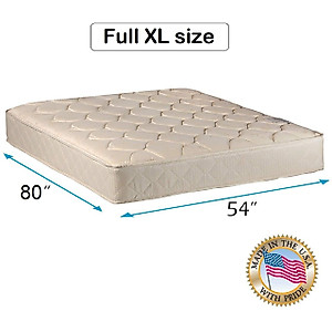 DS Solutions USA Comfort Classic 2-Sided Gentle Firm Full XL Mattress Only with Mattress Cover Protector Included - Fully Assembled, Orthopedic, High Density Foam, Long Lasting