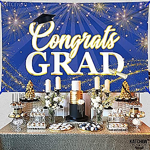 XtraLarge, Congrats Grad Banner 2023-72x44 Inch | Graduation Banner for Class of 2023 Decorations | Congratulations Banner, Blue Graduation Party Decorations 2023 | Graduation Decorations 2023