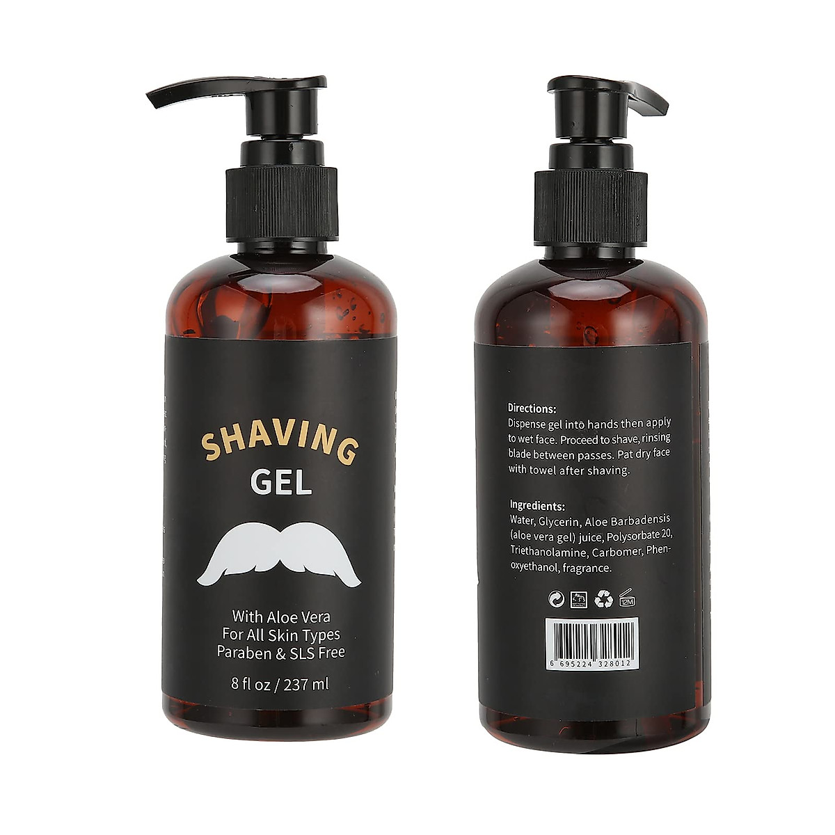 Men'S Shave Gel, Mens Beard Care Shaving Cream, Soften Beard, Moisturizing Against Irritation, Protect Skin Re ing Gel, Protects Against Irritation And Razor Burn, For Sensitive Skin (237ml)
