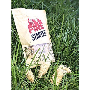 GTS Fire Starter for Charcoal and Firewood, Super Fast Lighting, Perfect for BBQ, Campfire and Fireplace, All Natural, Long 8-10min Burn, Waterproof and Sealed Pack, 25 pcs