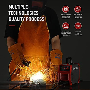 WARCKING 140A Digital Stick Welder, 110/220V Dual Voltage IGBT Inverter ARC Welding Machine, Mini Portable MMA Welder Machine with Hot Start and Anti-Stick