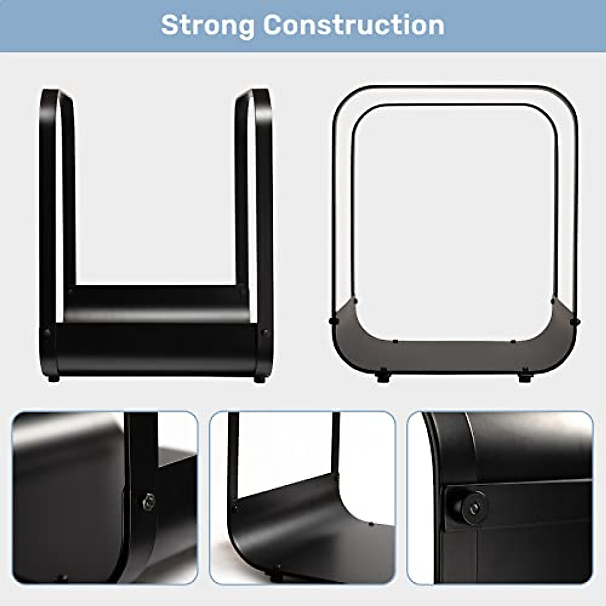 HOMSTOR 18 Inch Firewood Rack Indoor/Outdoor Log Holder