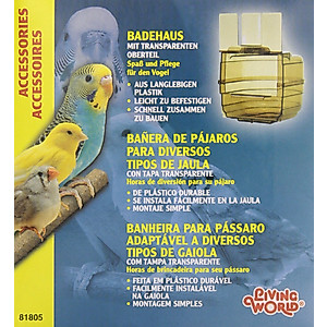 Living World Plastic Clear Bird Bath, Outside