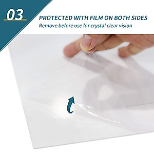 Sneeze Guard Desk Shield - Portable and Clear Protective Barrier for Counter Dining Table Student Partition Shield, Easy to Clean and Bring Best Partition for Classroom or Office 23’’W*16’’H