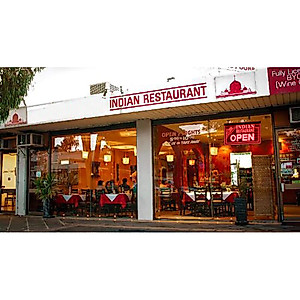 110044 Indian Restaurant Open Curry Food Cafe Decor Display LED Light Neon Sign (12" X 8", White)