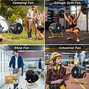 Bestronair 16 Inch 4800 CFM High Velocity Powerful Turbo Floorl Fan, Full-Size Whole Room Air Circulator Fan with 3-Speed Wind Adjustment and 360° Adjustable Angle for Shop Gym Garage Living Room