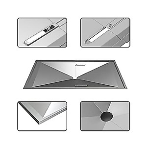 AJinTeby Grill Drip Pans Adjustable Grease Tray Set Fit for Nexgrill, DynaGlo, Uniflame, BHG, Backyard, Kenmore and Other Grills -Professional Parts (26")
