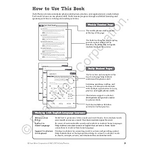 Evan-Moor Daily Phonics, Grade 1, Homeschooling & Classroom Resource Workbook. Phonemic Awareness, Decoding, Word-Study, Teaching Editions, Reproducible Worksheets