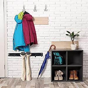 Vesici Metal Freestanding Boot Rack Wall Mounted Boot Rack Organizer Tall Boots Stand Alone Shoe Holder 6 Pairs Tall Boots Inverter Holder, Store Tall Knee High for Hiking, Riding (Black, Metal)