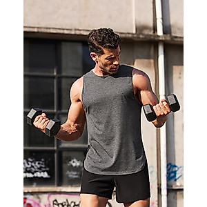 COOFANDY Men's 3 Pack Workout Tank Tops Sleeveless Gym Athletic Shirts Bodybuilding Fitness Muscle Cut Off Tee Shirt