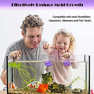 FITORCH 10PCS Universal Humidifier Tank Cleaner, Warm & Cool Mist Humidifiers, Fish Tank，Compatible with Drop, Droplet, Adorable, 1.75" x2.55" (Purple)