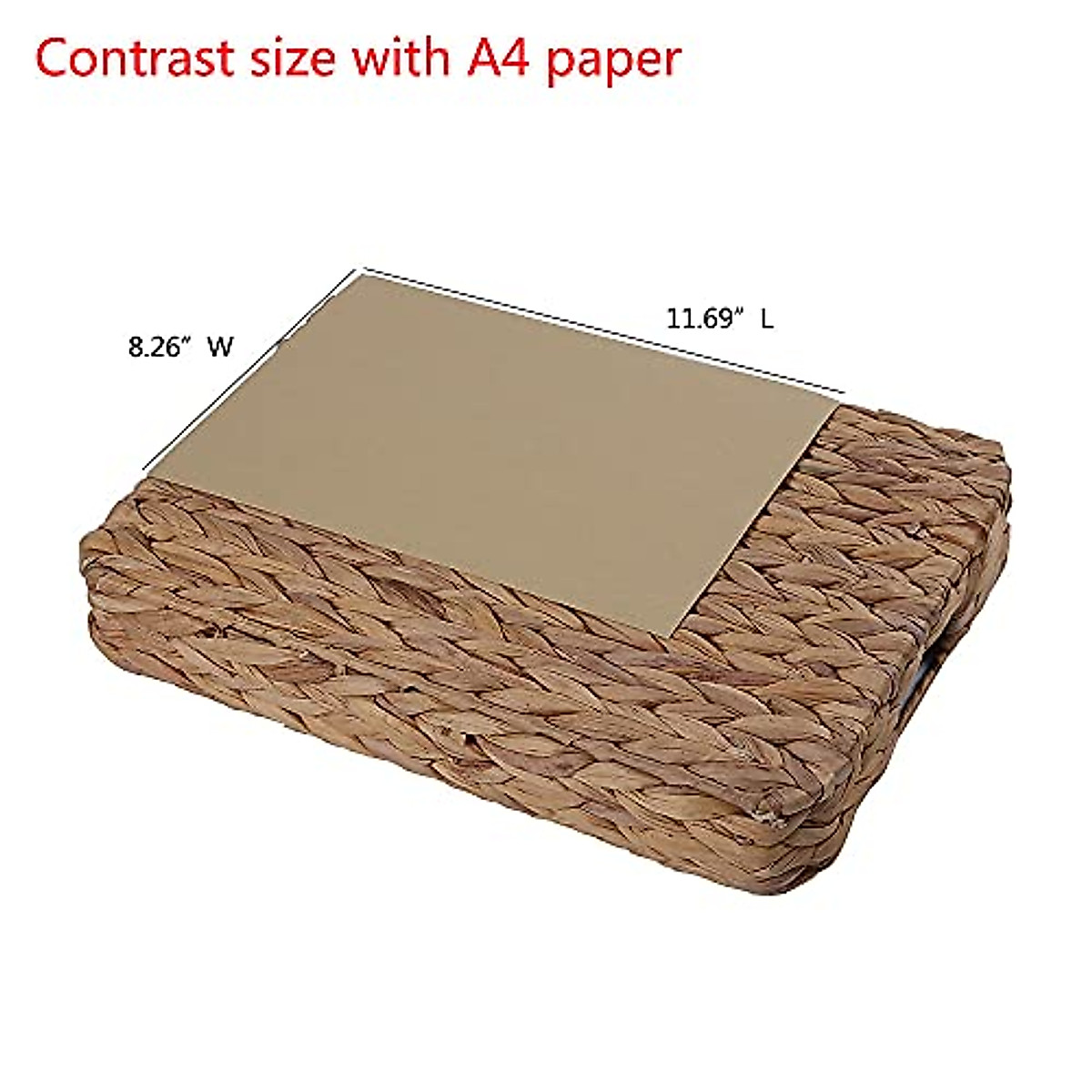 Grass Weaving Tray, Grass Storage Bins for Fruit or Tea,Arts and Crafts. (1) (Tray-A-M)