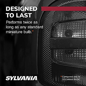 SYLVANIA - 7443 Long Life Miniature - Bulb, Ideal for Daytime Running Lights (DRL) and Back-Up/Reverse Lights (Contains 2 Bulbs)