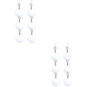 GANAZONO 4 Sets Metal Bird Deterrent Disc Hanging Disc Reflective Bird Reflector Woodpecker Devices for Patio Garden Woodpecker and Pigeon