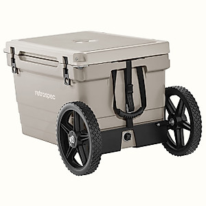 Retrospec Palisade 45 & 65 Qt Cooler Wheel Kit with 12” No-Flat Tires - Durable Straps & Power-Coated Steel Axles - 45 qt
