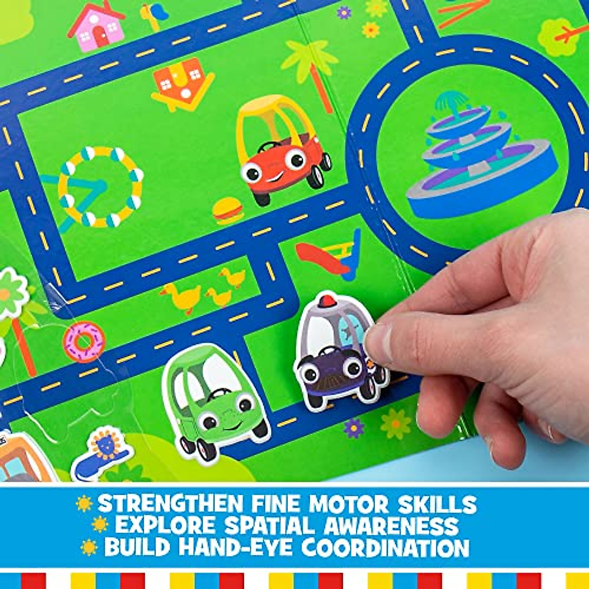 Repositionable Little Tikes Sticker Playset – Car & Truck Stickers for Kids Ages 3+