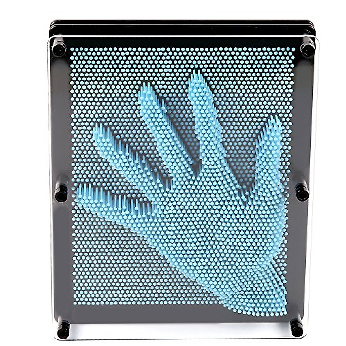 E-FirstFeeling 3D Pin Art Toy Extra Large 10" X 8" Pin Art Board Pin Impression Sculpture Toy for Kids Adults Hand Mold Board Toy - Light Blue