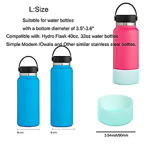 Tonlinco Protective Silicone Sleeve boot for 32oz 40 oz Hydro Sport Water Bottles accessories (Luminous Green, Fits 32 oz and 40 oz Bottles)