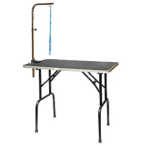 Go Pet Club Pet Dog Grooming Table with Arm, 48-Inch