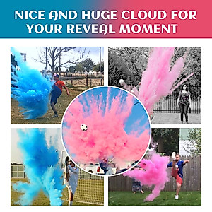 POPUPARTY Gender Reveal Soccer Ball with Pink and Blue Powder Kit, for Baby Gender Reveal Decoration, Soccer Fans