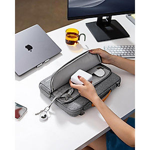 tomtoc 360 Protective Laptop Shoulder Bag for 13-inch 2025 MacBook Air M4/A3240, M3/A3113, M2/A2681, M1/A2337, MacBook Pro M2/A2686 M1/A2338, Water-Resistant Laptop Accessory Carrying Case Sleeve