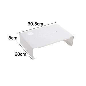 Iron Monitor Riser Stand for Desk TV/Screen/PC/Printer/Laptop Ergonomic Display Support Bracket for Home and Office (White)